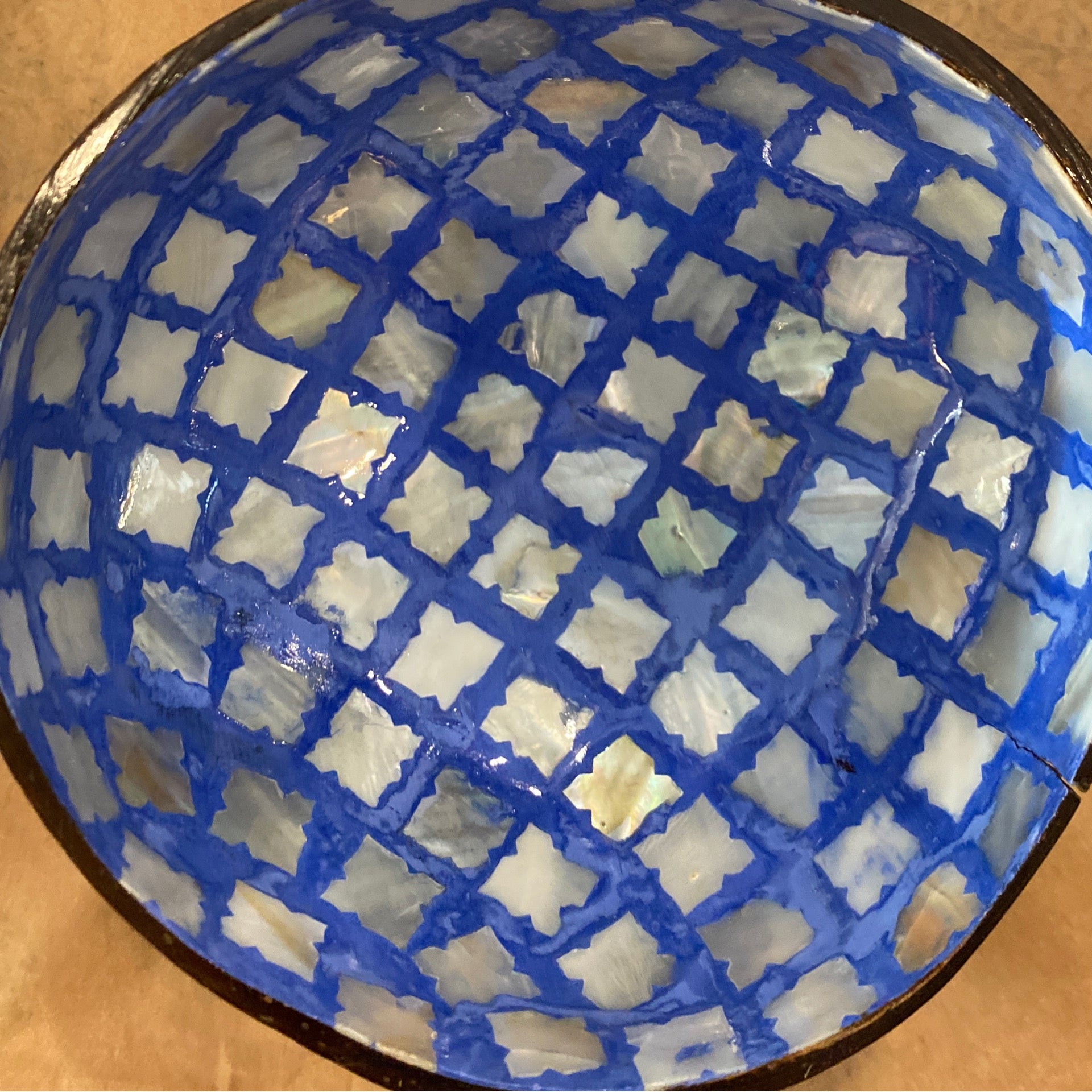 Clover Mosaic Coconut Bowl | The Rustic Candle Company in Tucson, AZ