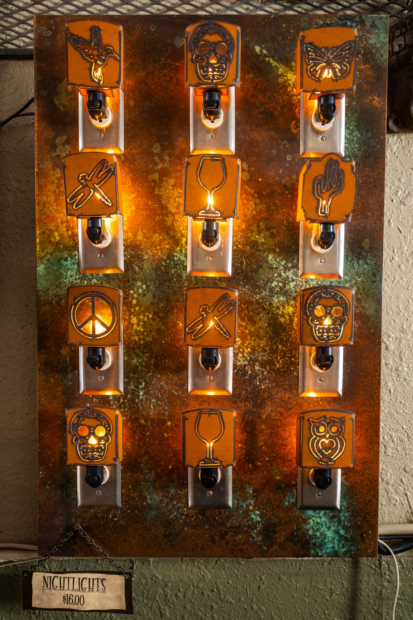 Metal Night Lights | The Rustic Candle Company in Tucson, AZ