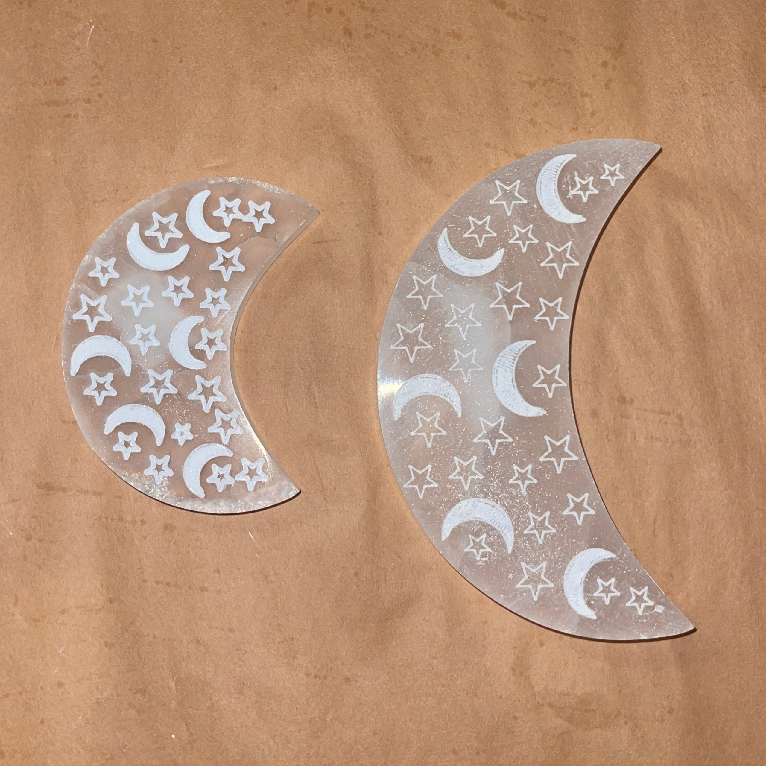 Selenite Moon And Star Charging Plate | The Rustic Candle Company in ...