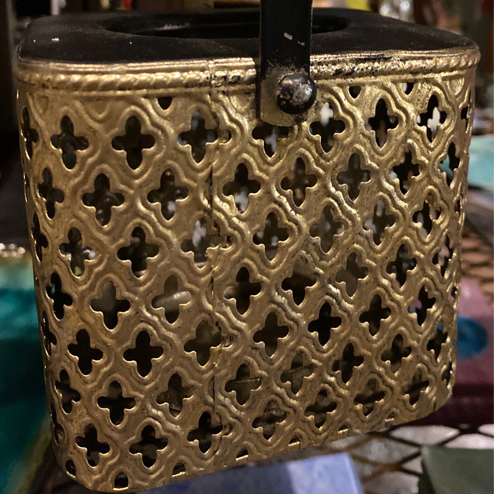 Gold Square Lantern FMA284 | The Rustic Candle Company in Tucson, AZ
